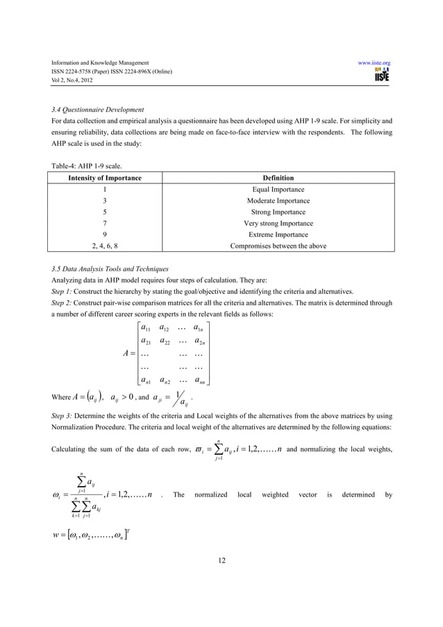 Analytical Hierarchy Process Ahp Approach On Consumers Preferences For Selecting Telecom