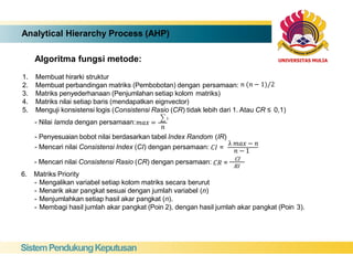 Analytical hierarcy process (AHP) | PDF