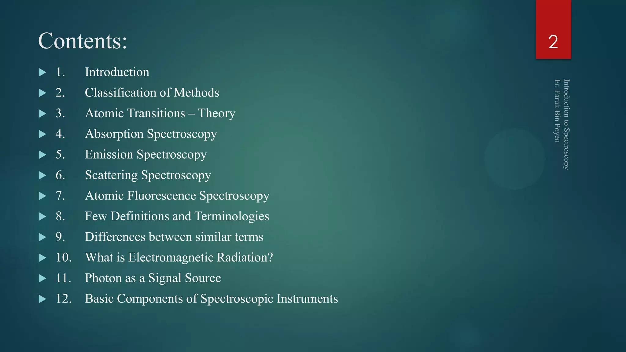 Introduction to Spectroscopy | PDF