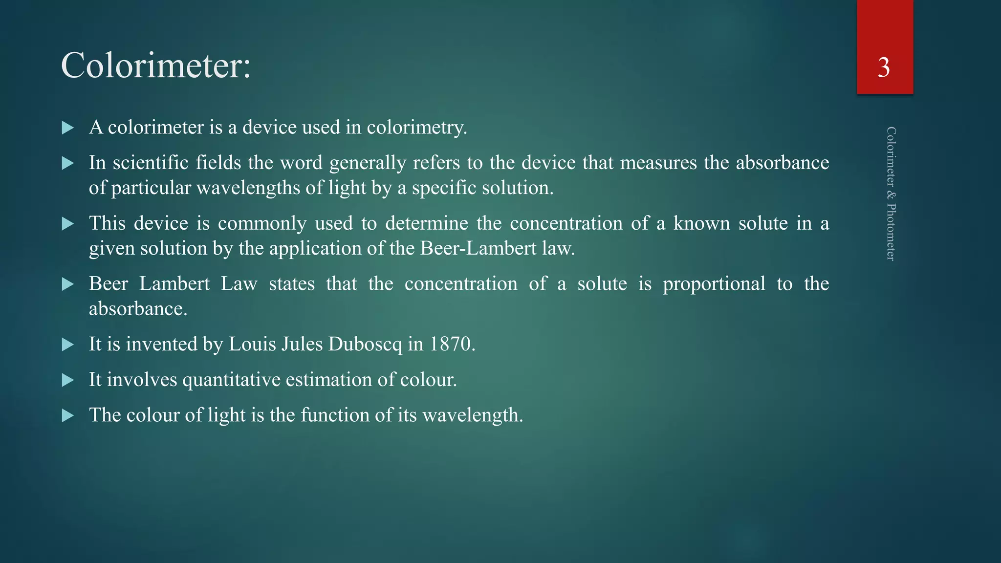 Colorimeter and Photometer | PDF