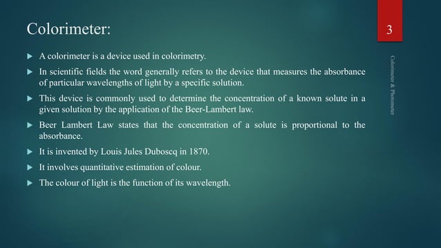 Colorimeter and Photometer | PDF | Chemistry | Science