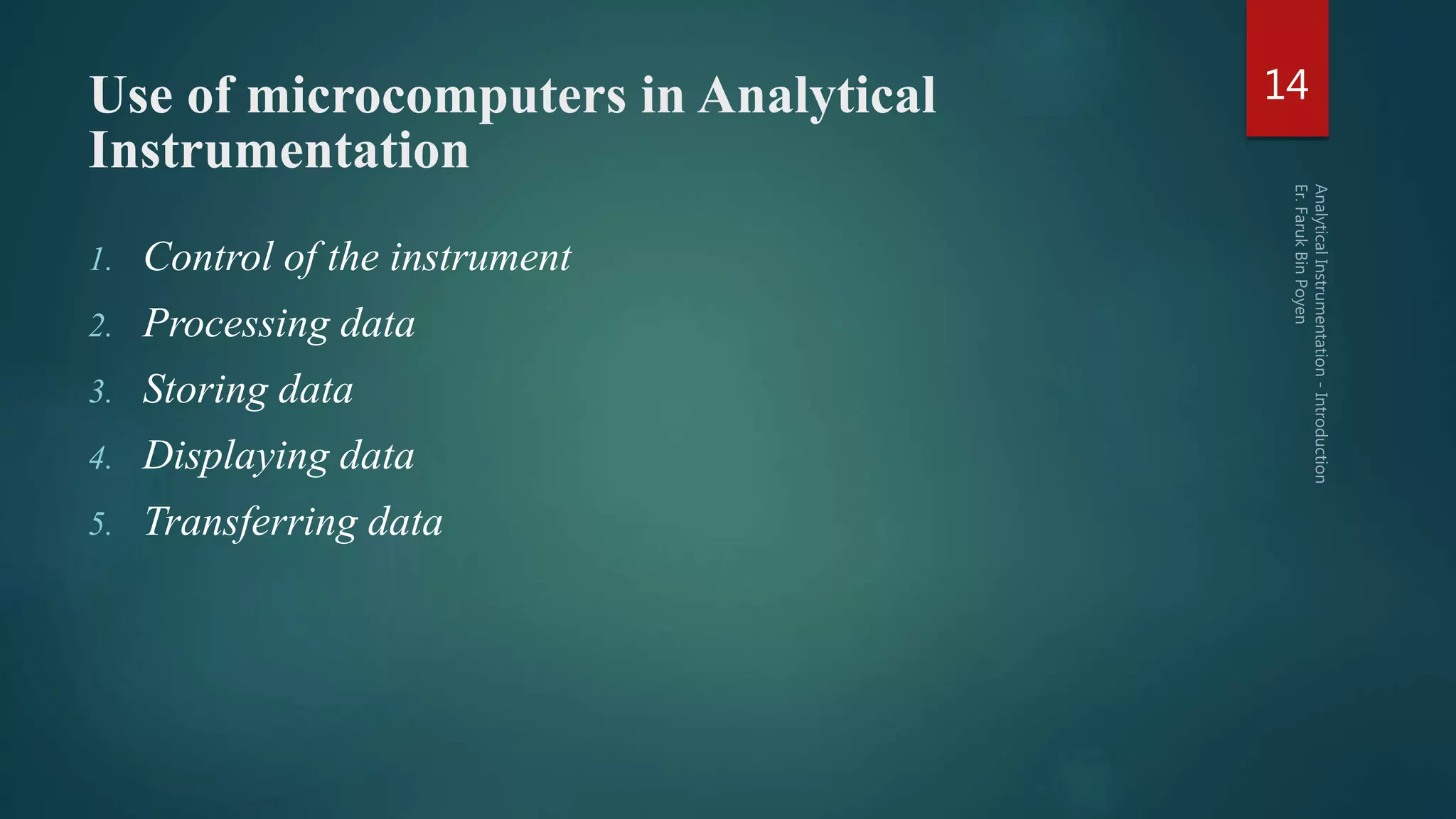 Analytical instrumentation introduction | PDF