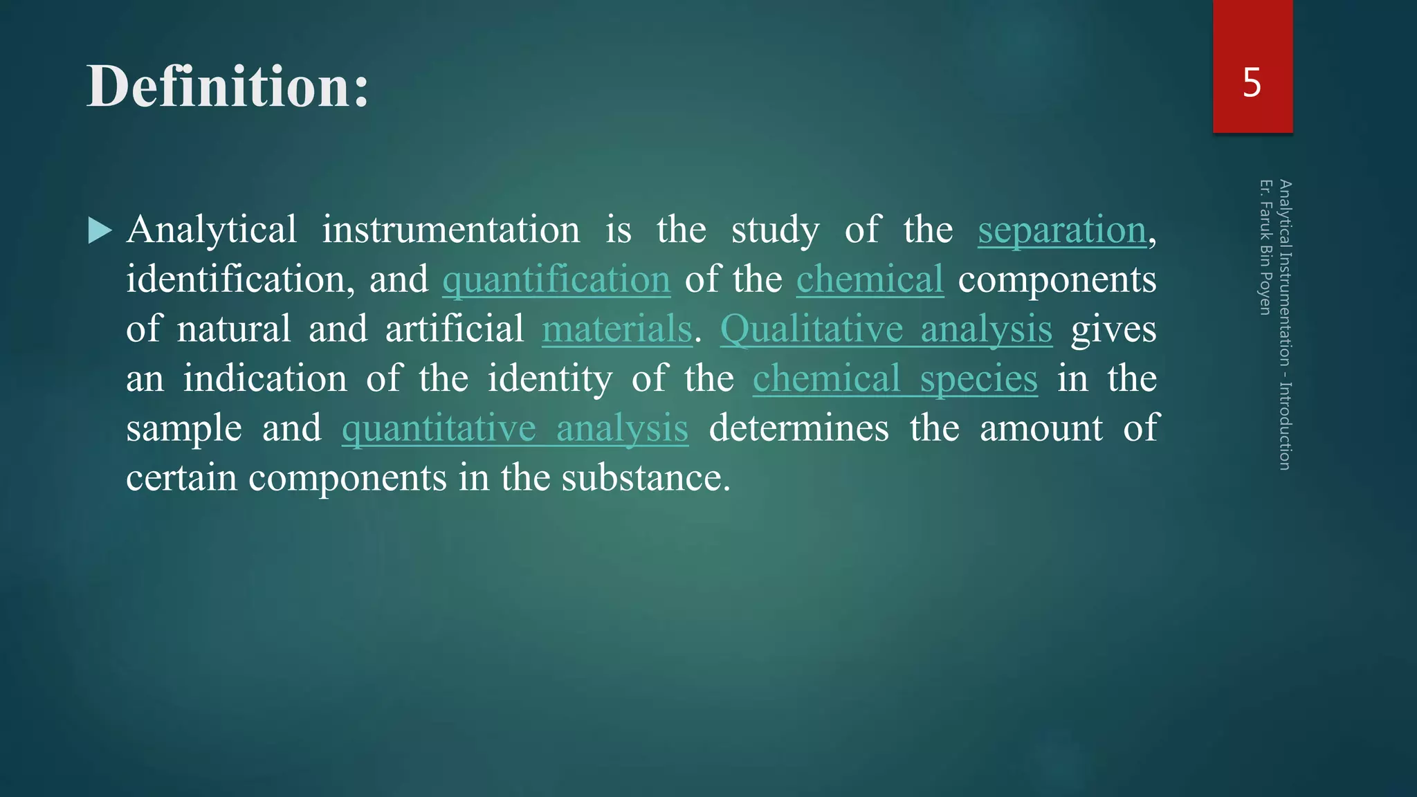 Analytical instrumentation introduction | PDF