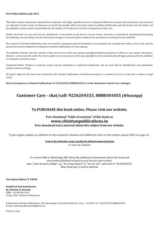 Analytical instrumentation 2015 contents | PDF