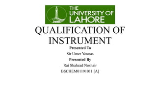 Analytical instrument qualification | PPTX