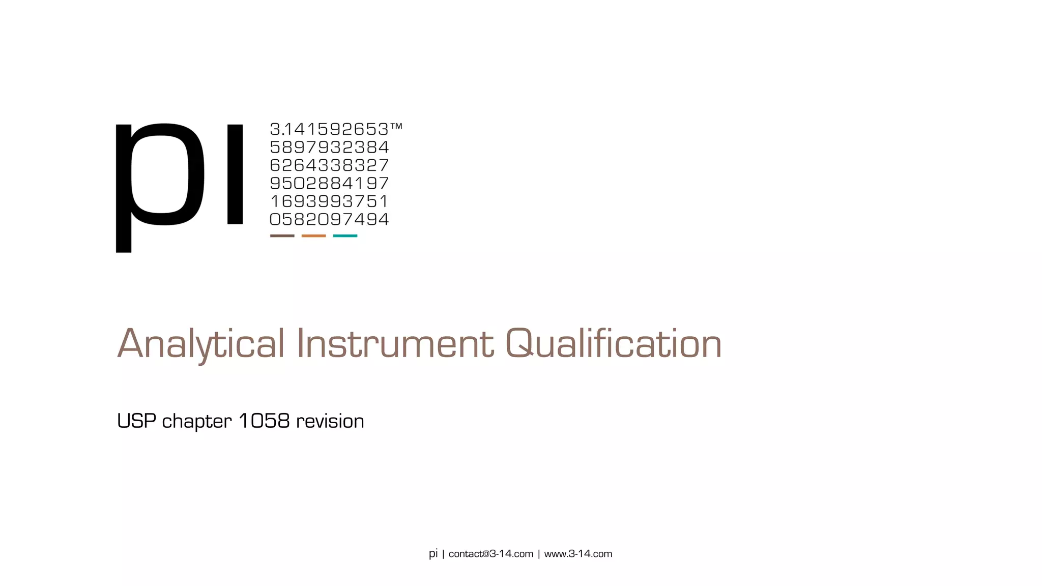 Analytical Instrument Qualification - USP chapter 1058 revision | PDF
