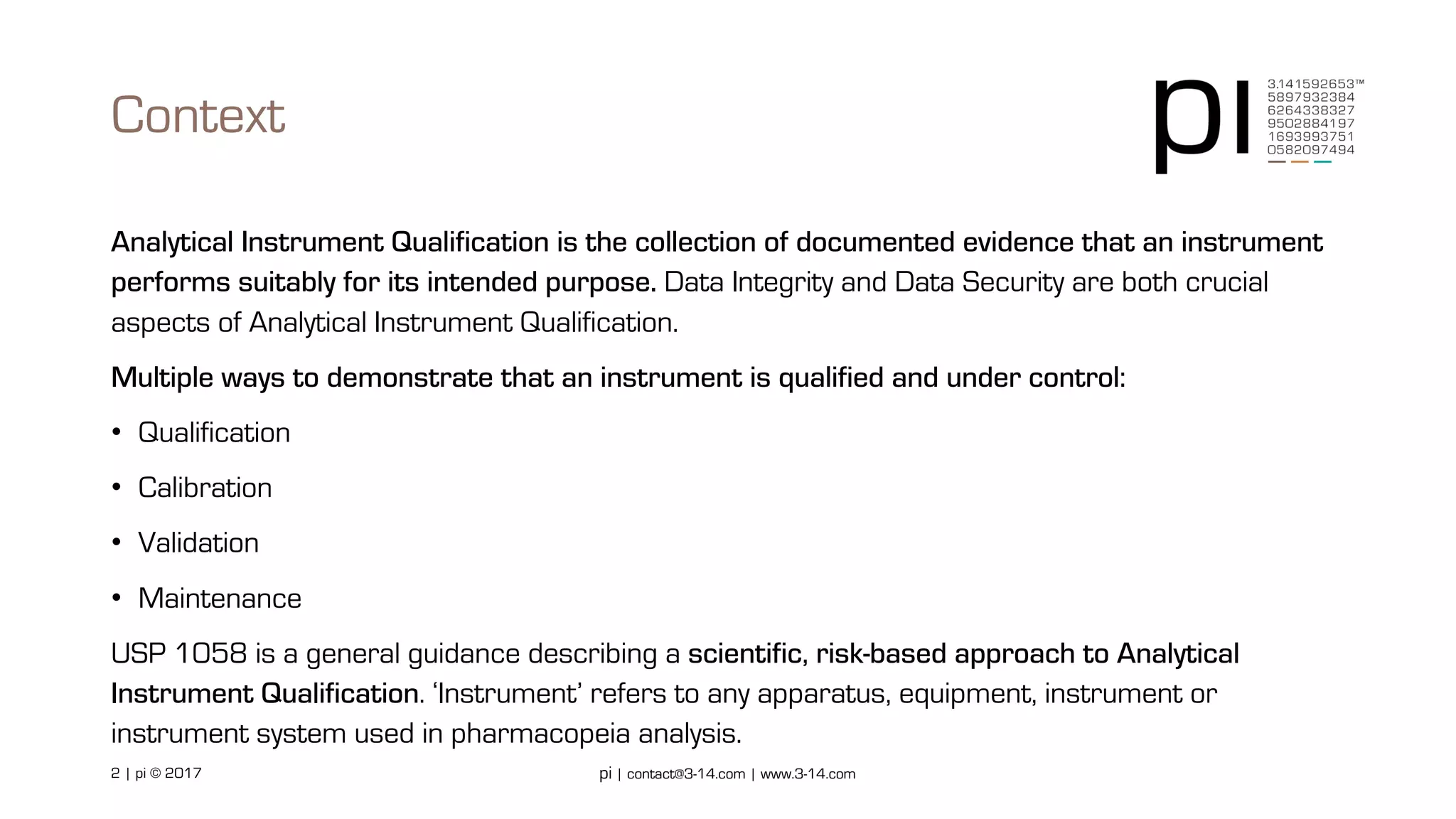 Analytical Instrument Qualification - USP chapter 1058 revision | PDF