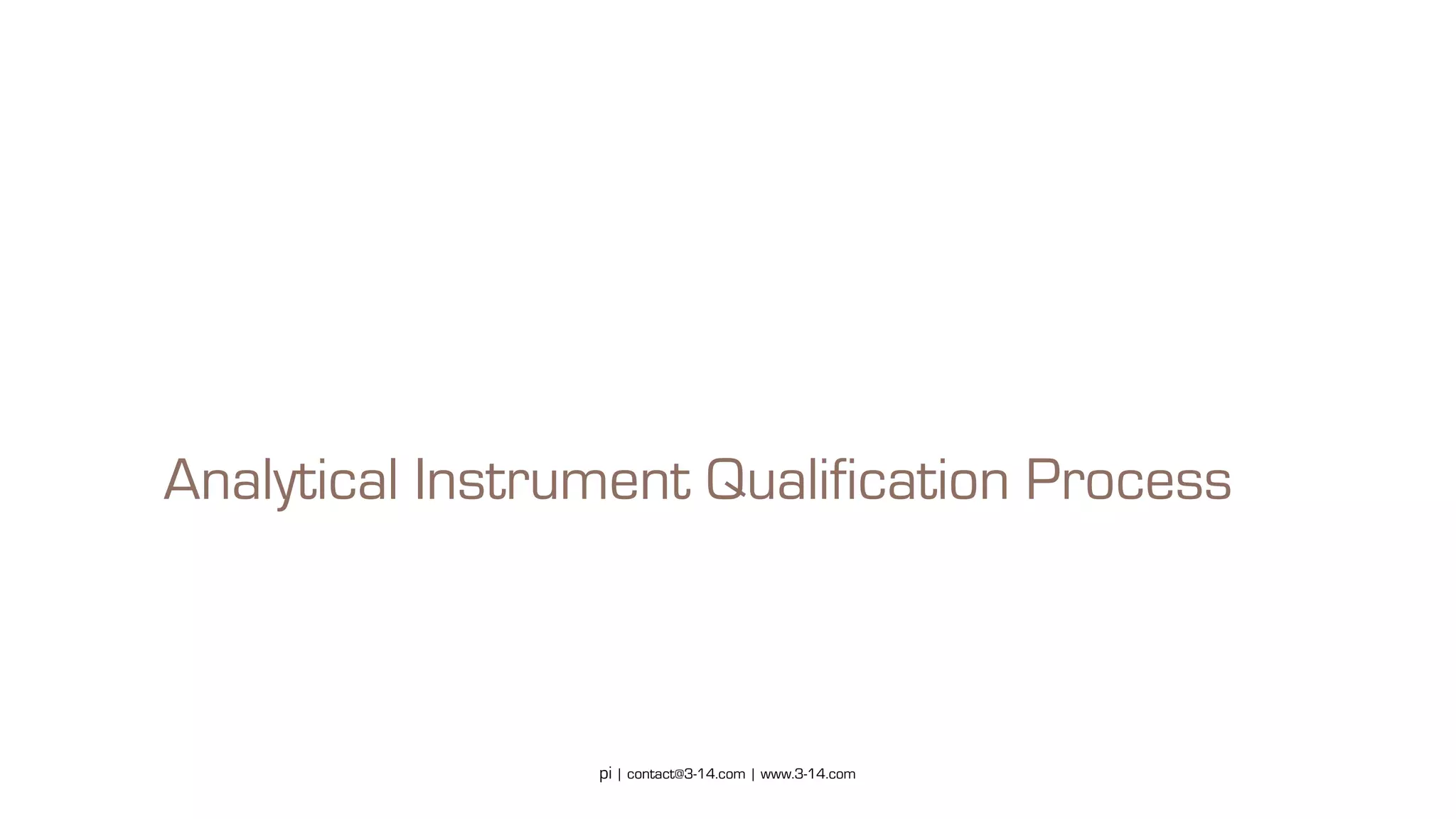 Analytical Instrument Qualification - USP chapter 1058 revision | PDF