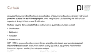 Analytical Instrument Qualification - USP chapter 1058 revision | PDF