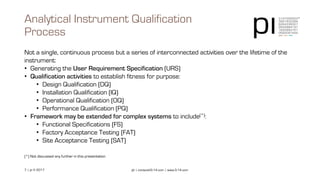 Analytical Instrument Qualification - USP chapter 1058 revision | PDF