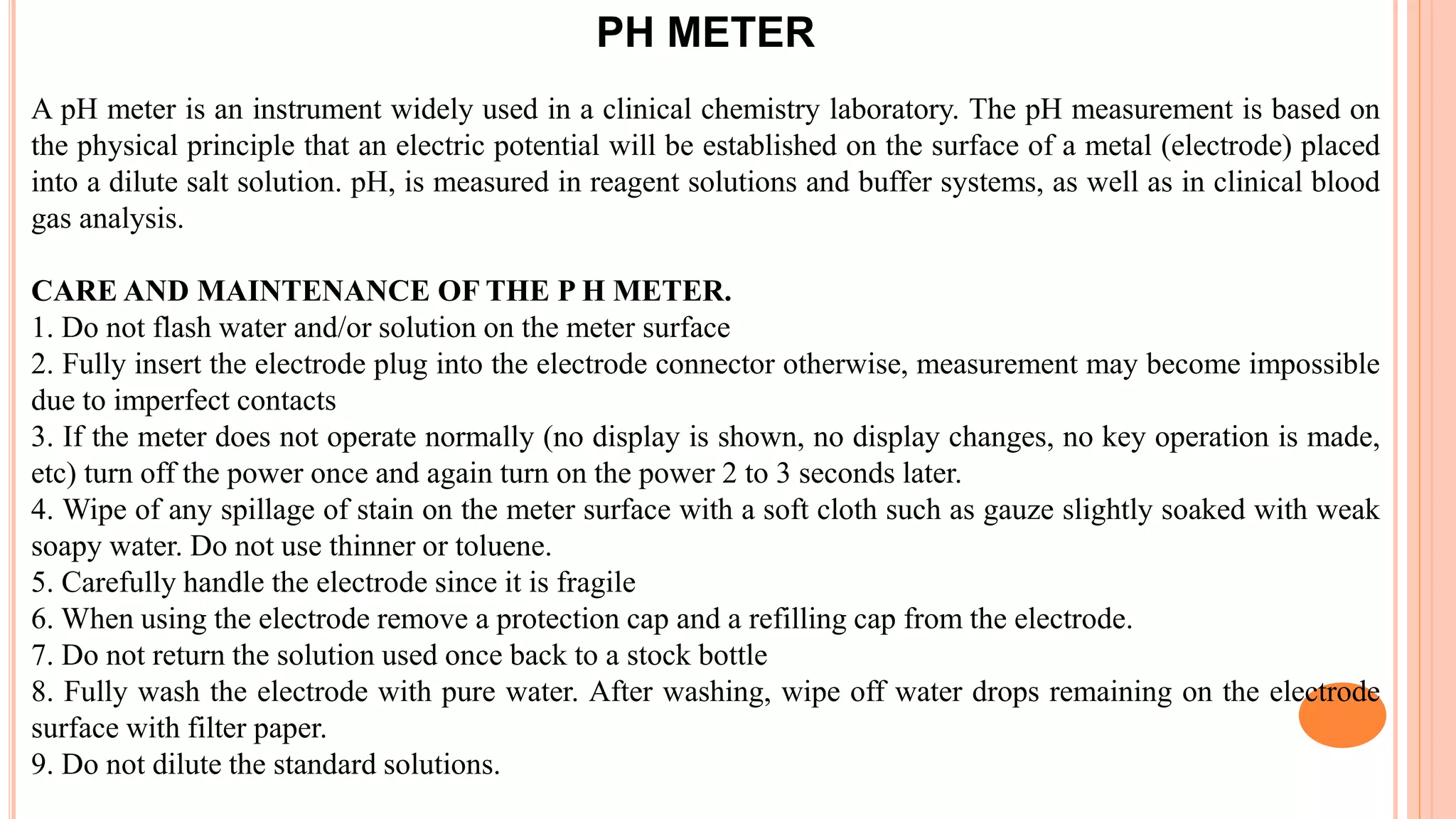 Analytical instruments in clinical chemistry, uses and maintenance | PPTX