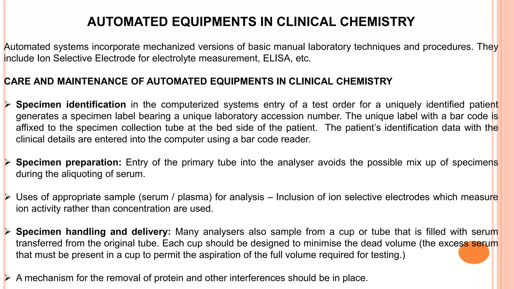 Analytical instruments in clinical chemistry, uses and maintenance | PPTX