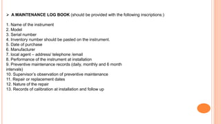 Analytical instruments in clinical chemistry, uses and maintenance | PPTX