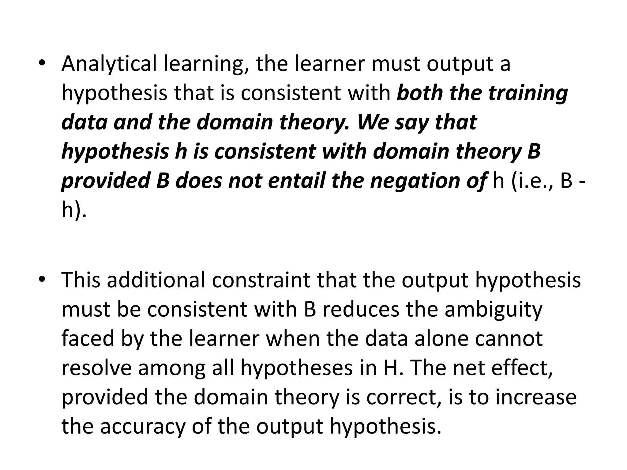 Analytical learning | PPTX