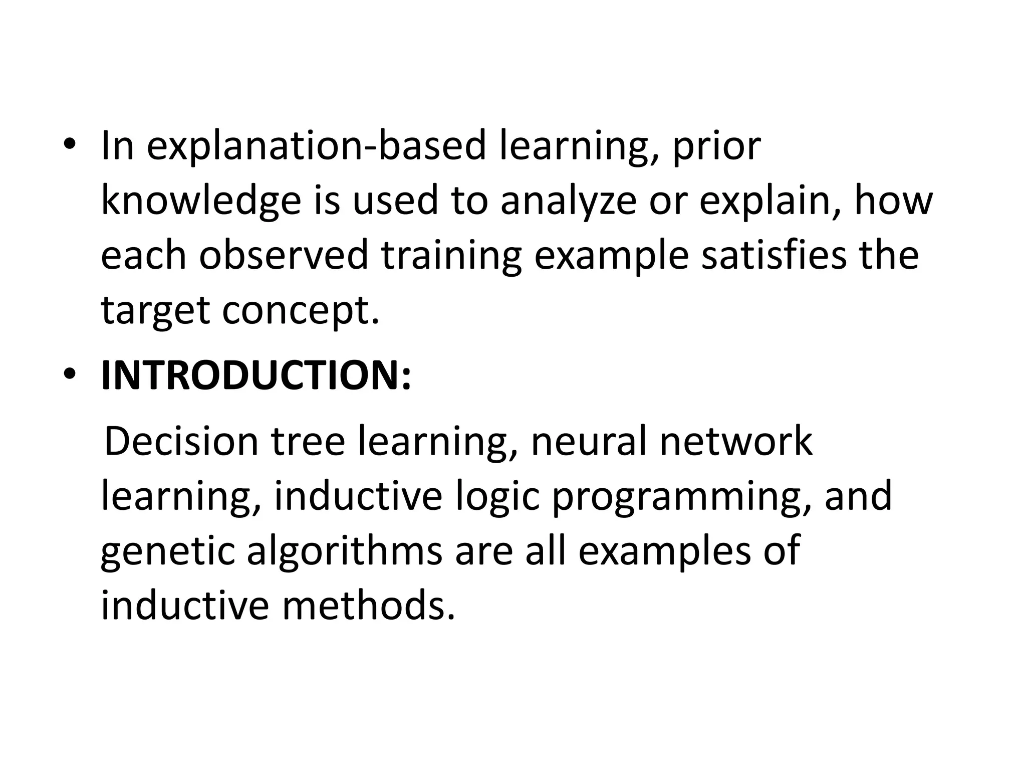 Analytical learning | PPTX