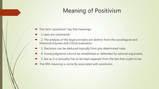 Analytical legal positivism | PPTX