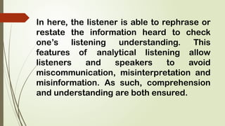 Analytical listening. Grade 10 Topicpptx | PPTX