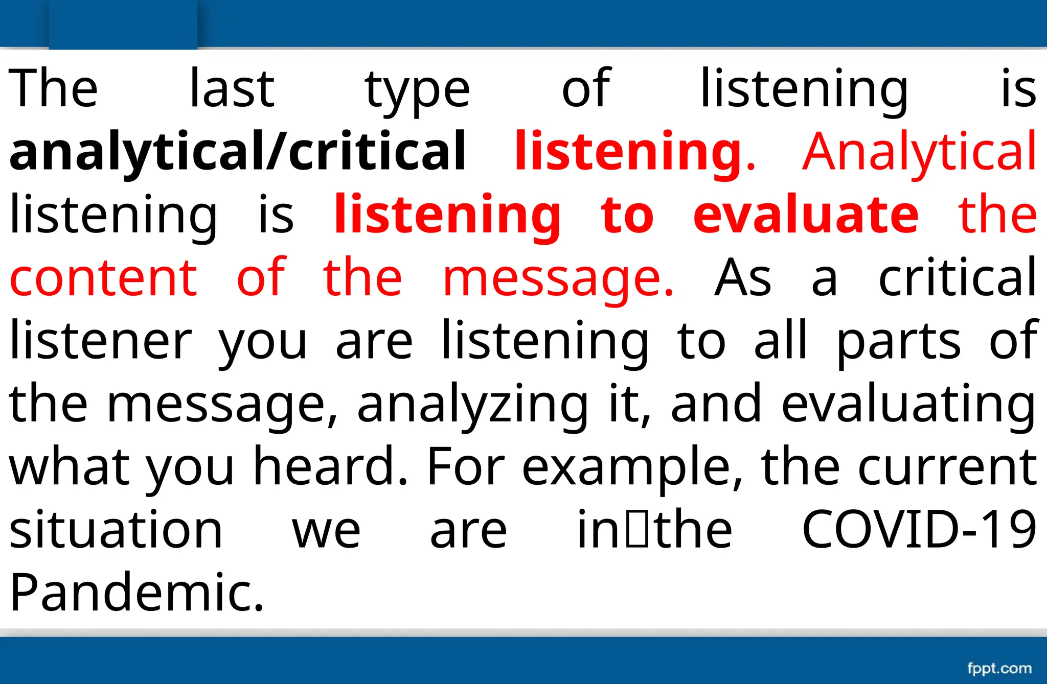 ANALYTICAL LISTENING POWERPOINT PRESENTATION | PPTX