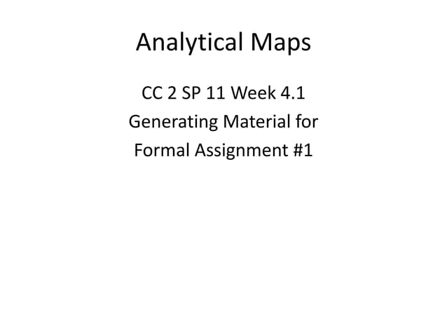 Analytical maps | PPT