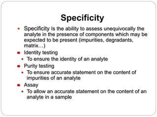 Analytical mehod validation explained sadasiva | PPT