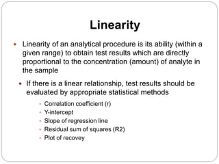 Analytical mehod validation explained sadasiva | PPT
