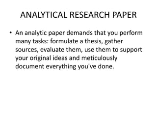 Analytical method | PPTX