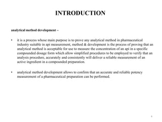 Analytical method development and validation | PPTX