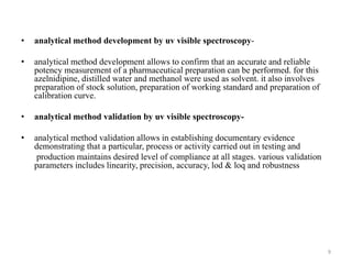 Analytical method development and validation | PPTX
