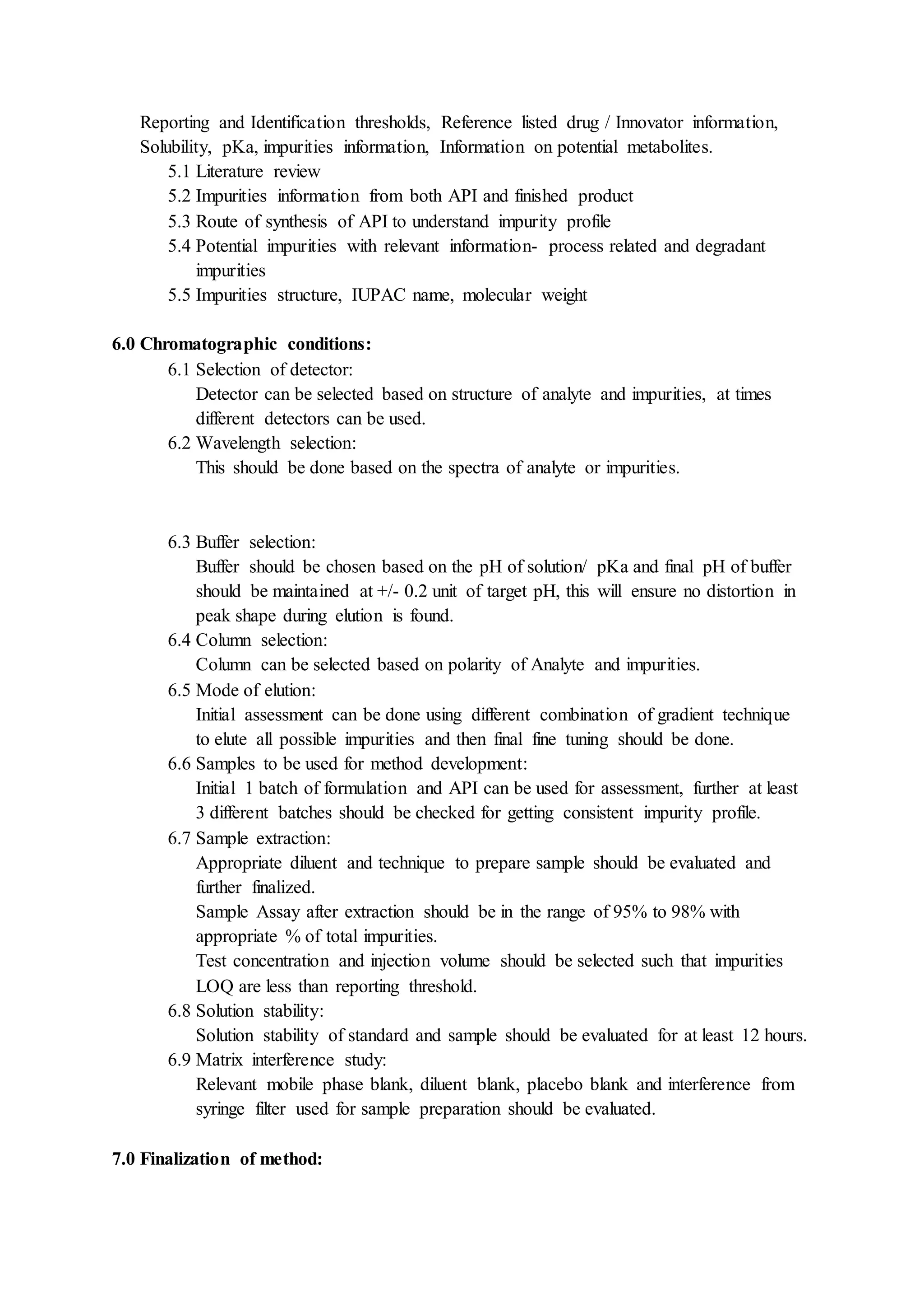 Analytical method development for new | DOCX