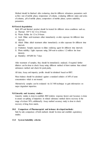 Analytical method development for new | DOCX
