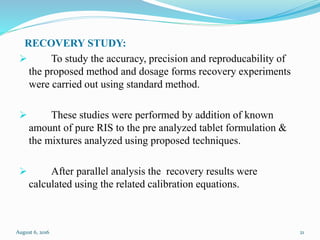 Analytical method development,validation by uv spectroscopy | PPTX