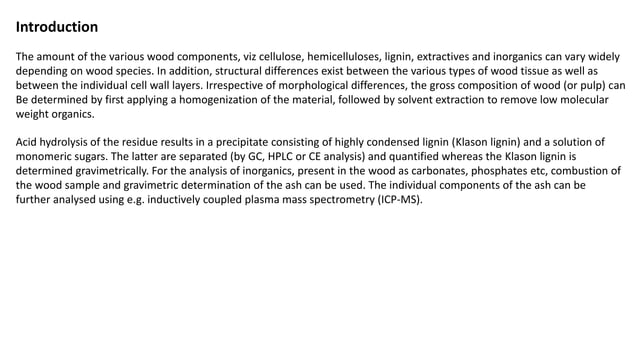 Analytical Method of Wood Component presentation | PPT