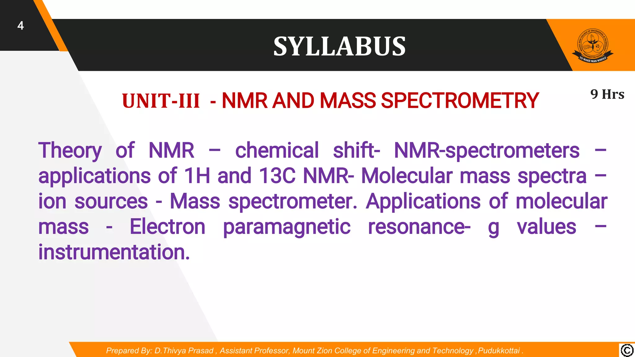 Analytical methods and instrumentation syllabus | PPT