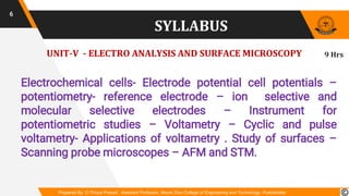 Analytical methods and instrumentation syllabus | PPTX