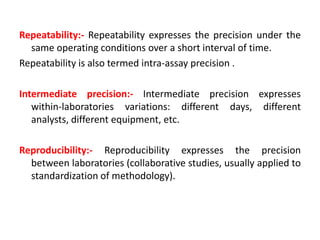 Analytical methods validation as per ich & usp | PPT