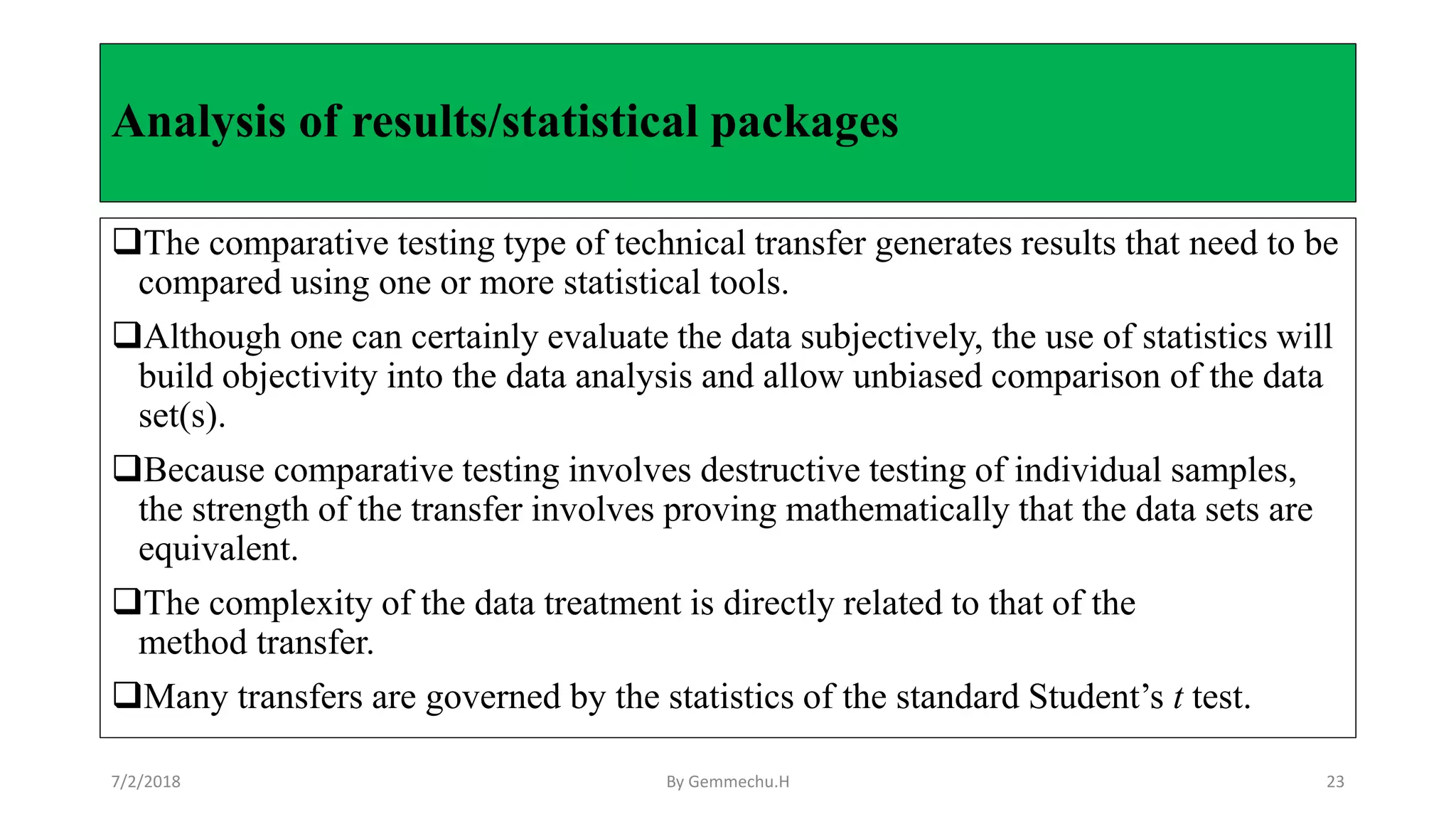 Analytical method transfer | PPTX Analytical method transfer | PPTX