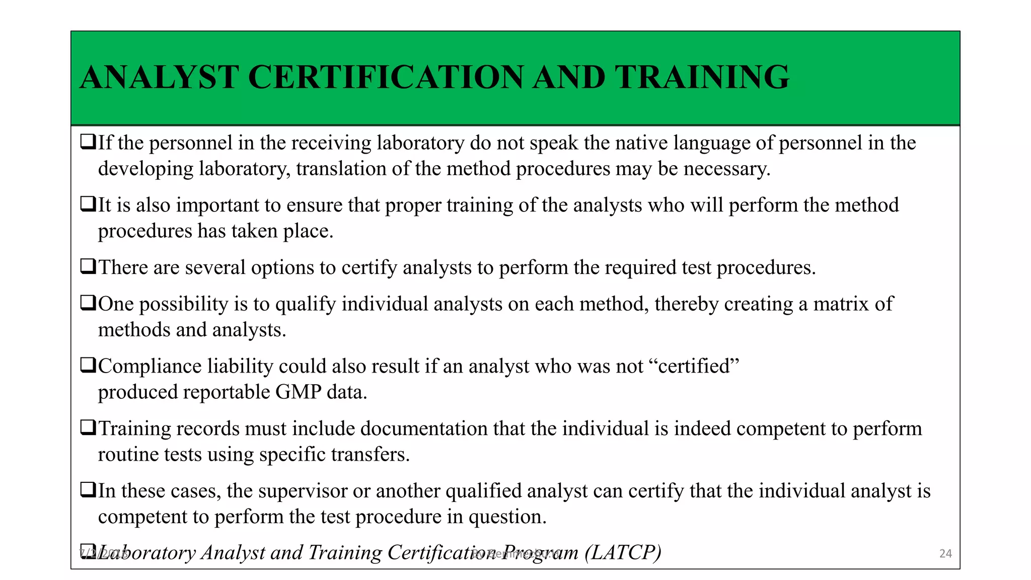 Analytical method transfer | PPTX Analytical method transfer | PPTX