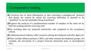 Analytical method transfer | PPTX