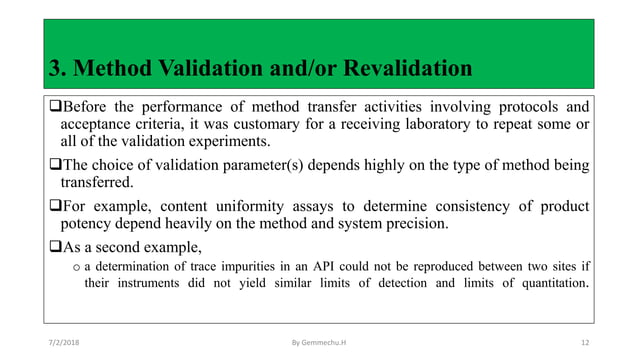 Analytical method transfer | PPTX | Pharmaceutical Industry | Industries