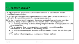 Analytical method transfer | PPTX