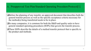 Analytical method transfer | PPTX