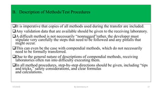 Analytical method transfer | PPTX