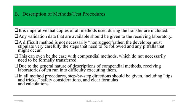 Analytical method transfer | PPTX | Pharmaceutical Industry | Industries