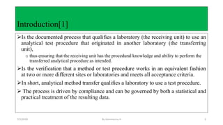 Analytical method transfer | PPTX