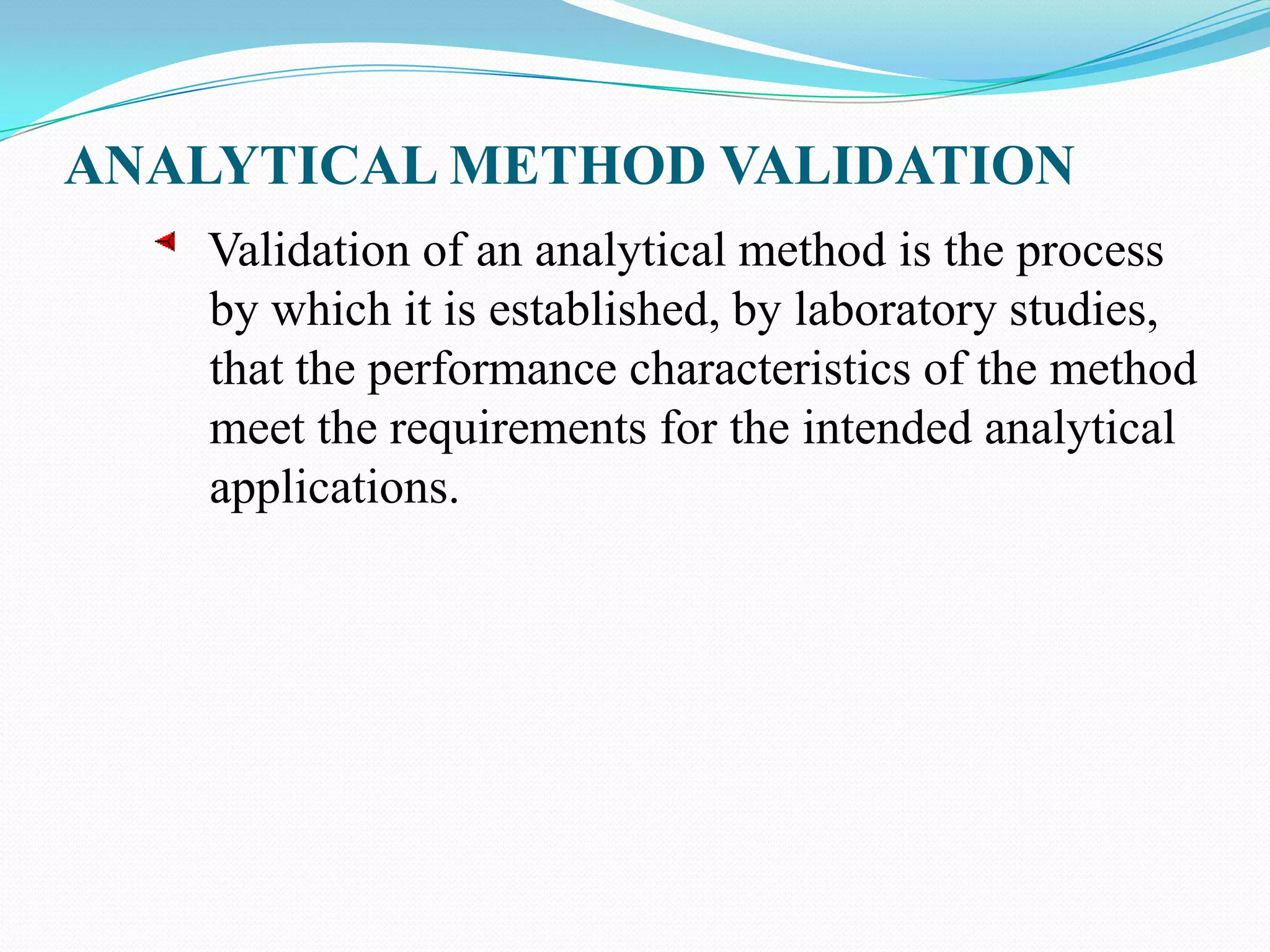 Analytical method validation | PPT