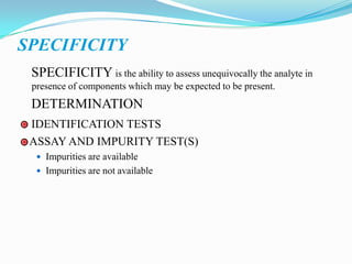 Analytical method validation | PPT