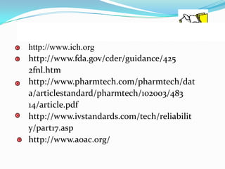 Analytical method validation | PPT