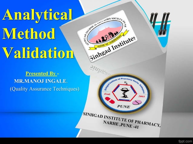 Analytical method validation by manoj ingale(best ppts) | PDF