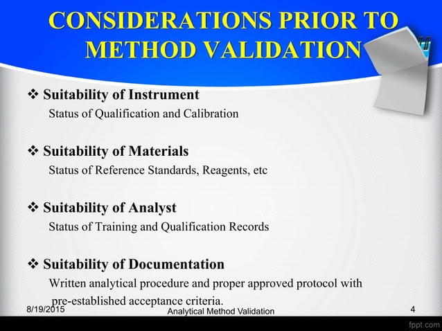 Analytical method validation by manoj ingale(best ppts) | PDF