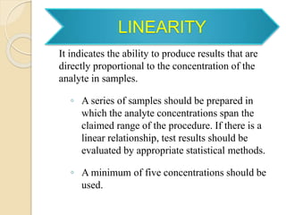 Analytical method validation | PPTX